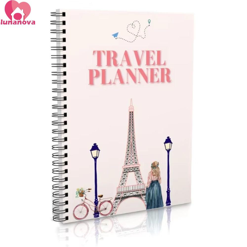 LUNANOVA Travel Planner Notebook, Travelers Journs Student เครื่องเขียน ...