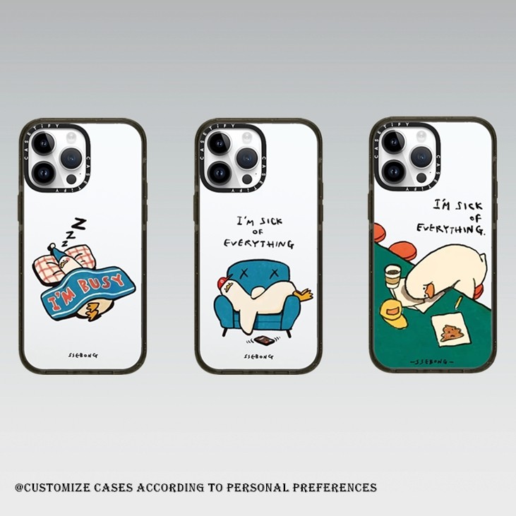 CASETi SSEBONG เป็ด 2 เคสโทรศัพท์สําหรับ iPhone 16 16Pro 11 12 13 14 15 ...