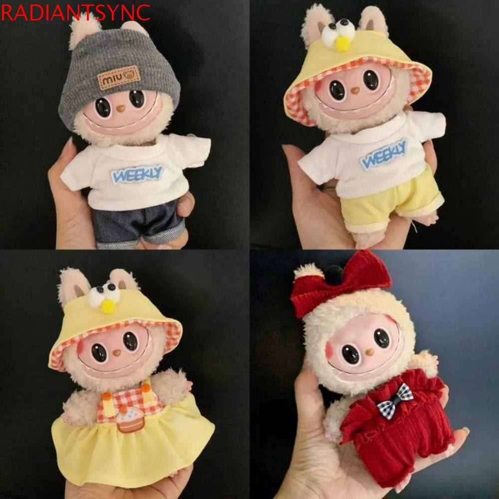 Radiantsync 1 ชุด Labubu ชุดตุ๊กตา Plush, กางเกงแขวนเปลี่ยนนั่ง Party Labubu เสื้อผ้าตุ๊กตา, ชุด ...