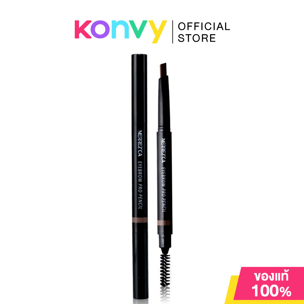 Merrezca Eyebrow Pro Pencil 0.2g เมอร์เรซกา ดินสอรูปแบบหัวตัด | Shopee ...