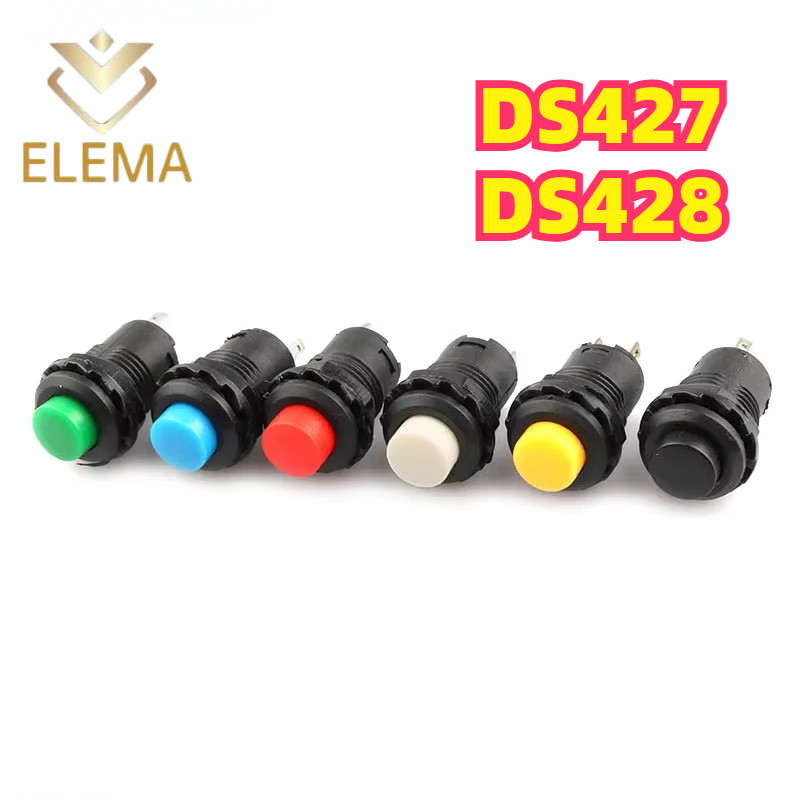Ds427 DS428 สวิทช์ปุ่มกดสวิทช์รอบ 12 มม.Self-Reset Momentary Self-Lock ...