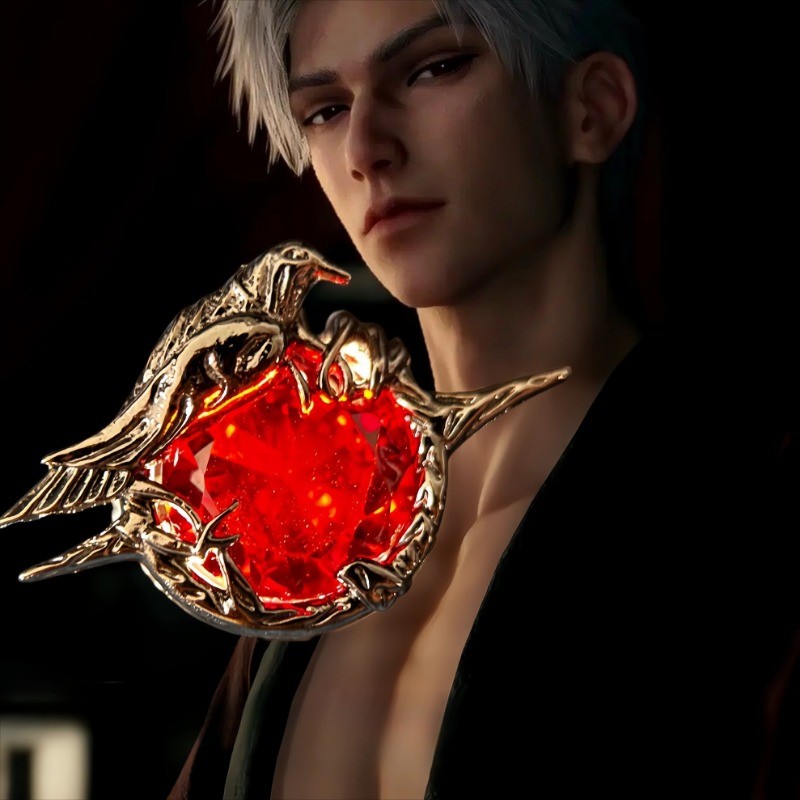 2025 เกมใหม่ Love และ Deepspace Sylus เข็มกลัดอัญมณีสีแดง Crow Badges ...