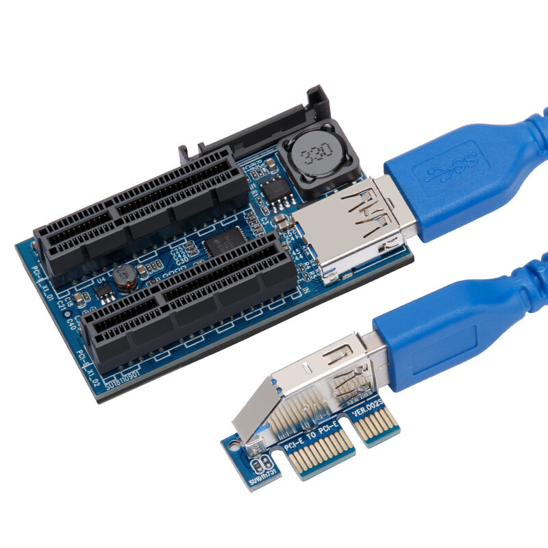 [ในสต็อก] MOGE PCIE Splitter PCI-E 3.0x4 อะแดปเตอร์ขยายสายเคเบิลพร้อม ...
