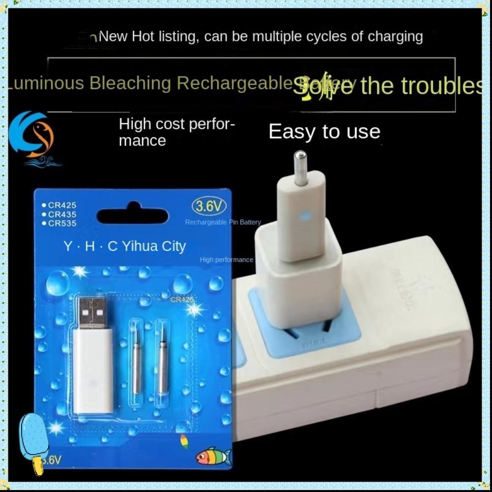 เครื่องชาร์จ USB BLUEMING2, CR425 CR322 อุปกรณ์ตกปลากลางคืนแบตเตอรี่ลอยตกปลา,ร้อน 1/2 หลุม Lake ...