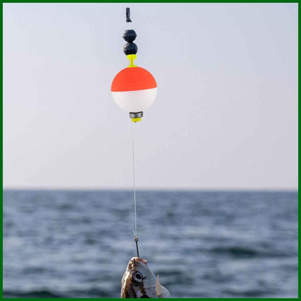 ลอยตกปลาและ Bobbers 10 Pack Snap On ตกปลา Bobbers รูปไข่ Push ปุ่มทุ่น ...