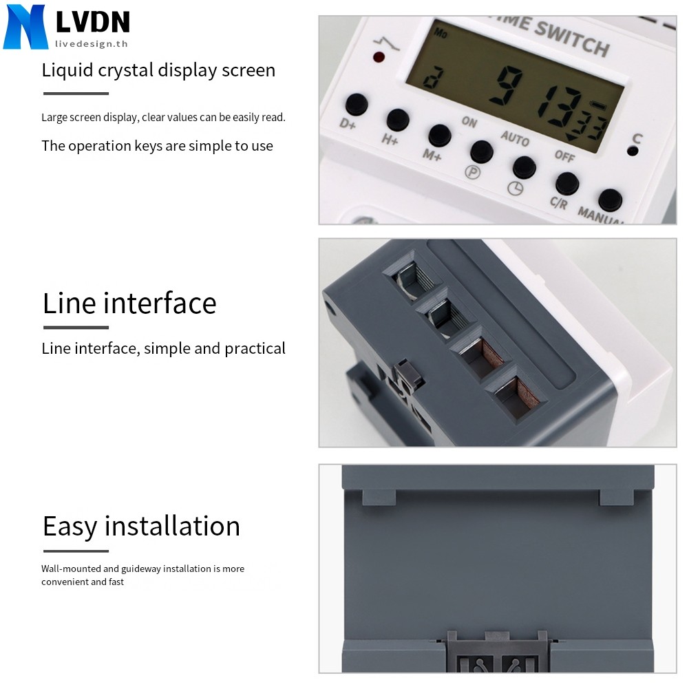 Digital Timer Switch Relay KG316T AC220V 60A-100A Electronic ...