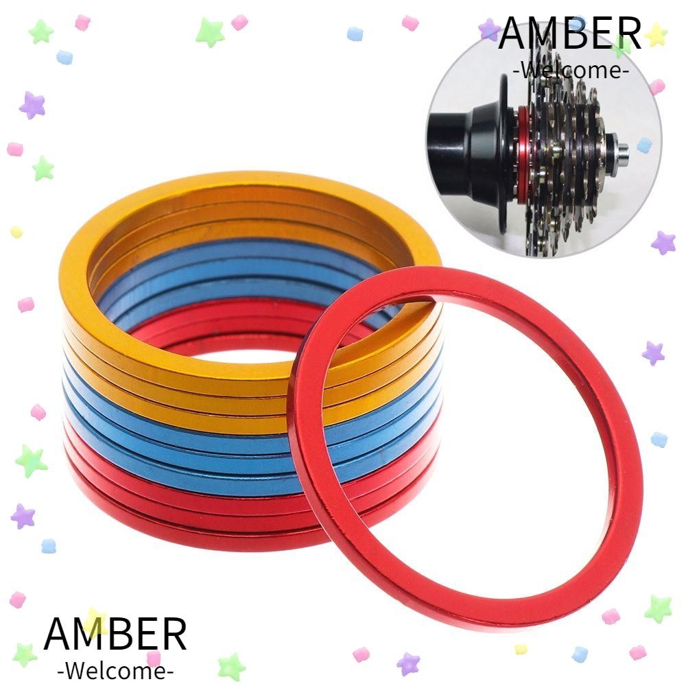 Amber 5pcs Flywheel Hub Spacers คุณภาพสูง 1 ~ 2.5 มม.อลูมิเนียมเพลาปะเ ...