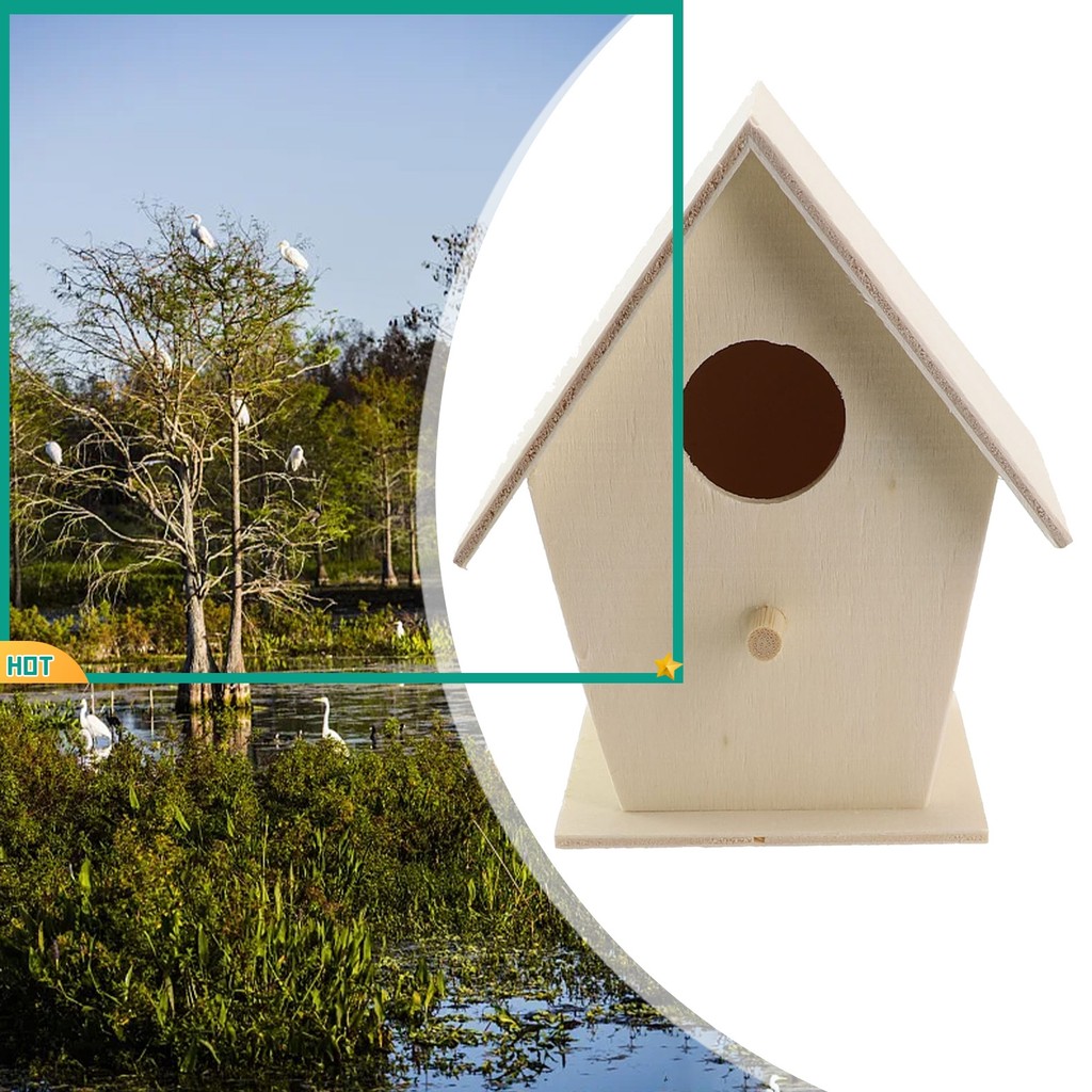 Farypokt 1 ชิ้นไม้ Bird House Nest Dox Nest House Bird กล่องไม้ ...
