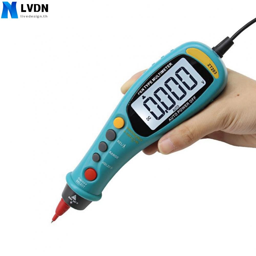 ง่ายต่อการใช้ ZT203 มัลติมิเตอร์อัตโนมัติพร้อมไฟฉายในตัวและนับ 6000 | Shopee Thailand