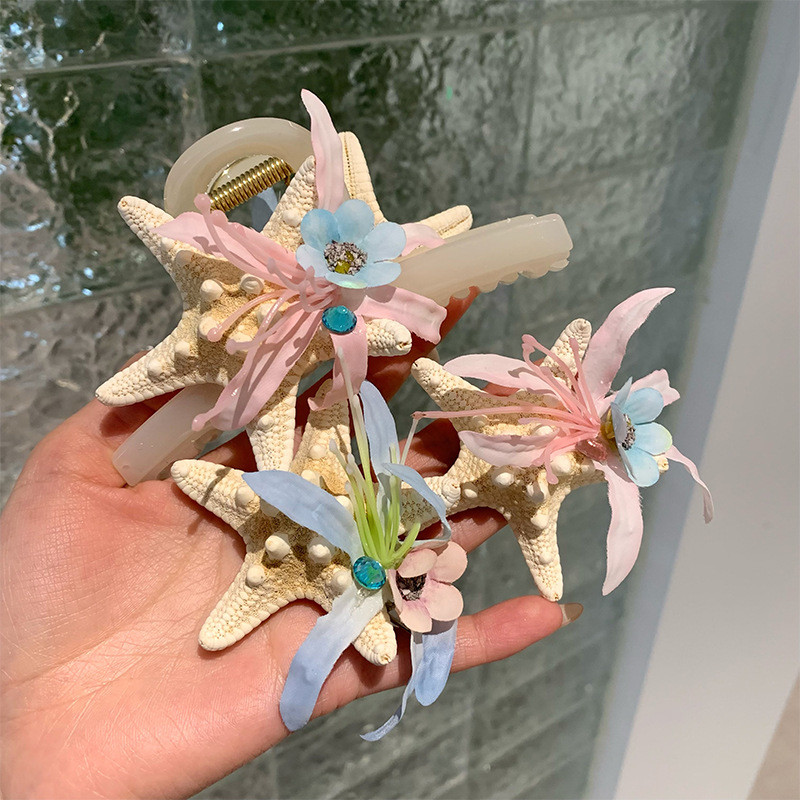 Kovoi/ocean Series คลิปด้านข้างดอกไม้อมตะปลาดาว Shell Berry Headdress ...