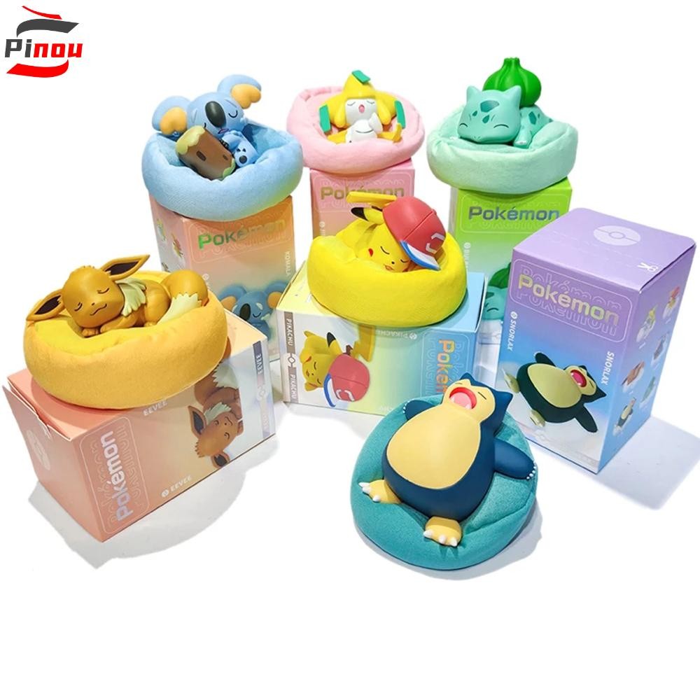 PINOU Pokemon Starry Dream Series ของเล่นคุณภาพสูง Eevee Komala Snorlax ...
