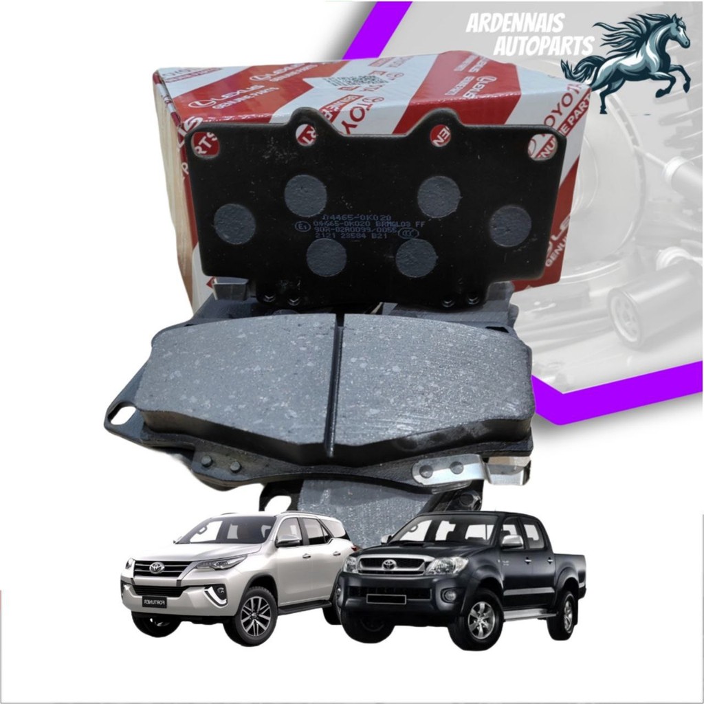 ผ้าเบรคหน้าTOYOTA FORTUNER KUN50 / TGN51 / GUN155 / HILUX KUN25(NON VNT ...