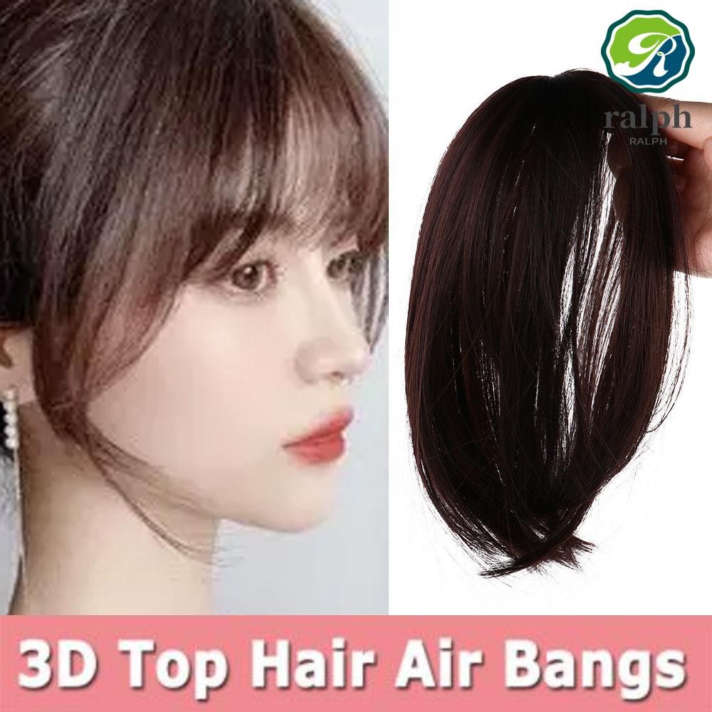 Ralph 3D Air Bangs สังเคราะห์ที่มองไม่เห็นด้วยคลิป Toupee ในเส้นใย ...
