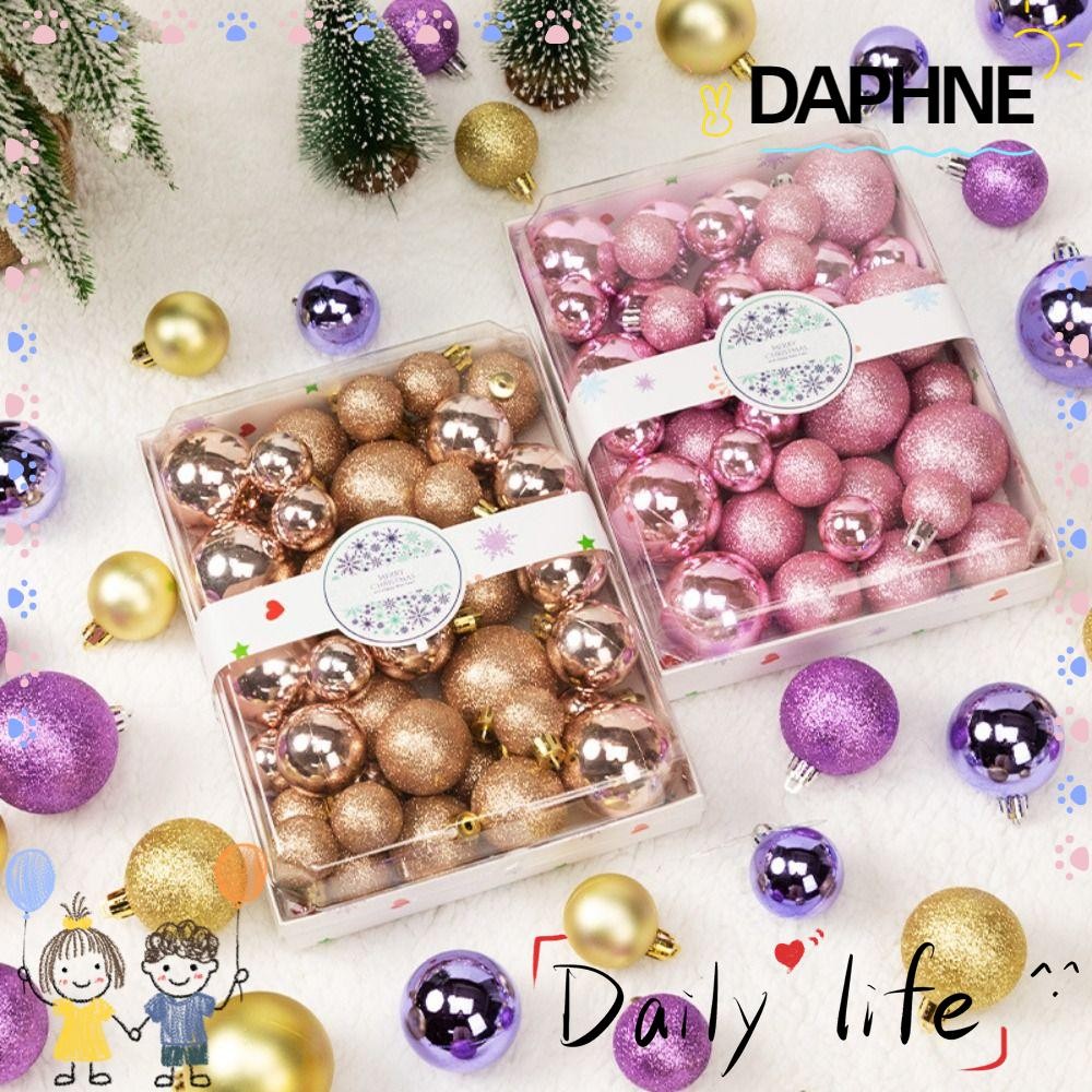 Daphne 42PCS Christmas Tree Ball, 3 ซม.4 ซม.5 ซม.พลาสติกชุดคริสต์มาส ...