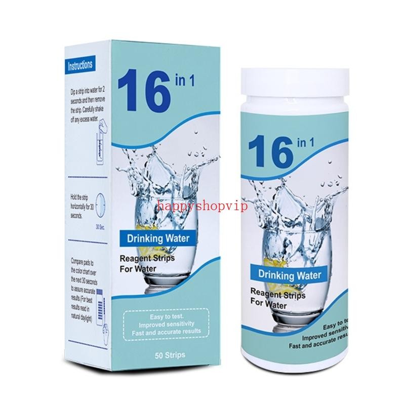 Hsv 16 in 1 ชุดทดสอบน้ําดื่มแถบทดสอบความไวตรวจจับคลอรีนความแข็งตะกั่ว ...