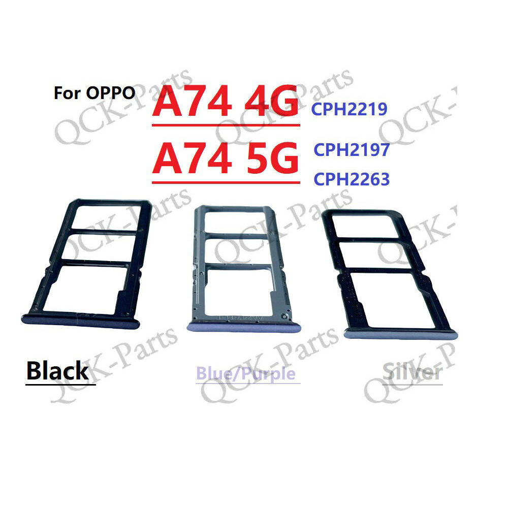 สําหรับ OPPO A74 4G 5G CPH2219 CPH2197 CPH2263 ซิมการ์ดถาดผู้ถืออะไหล่ ...