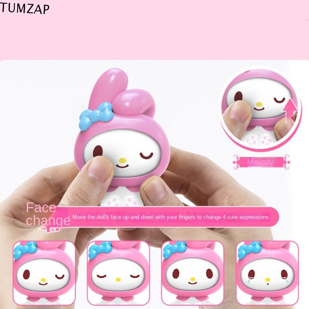 Tumzap เปลี่ยนใบหน้า KT ตุ๊กตา, Kawaii พลาสติกแต่งหน้า Kuromi, Creative 4 Facial Pom Purin ...