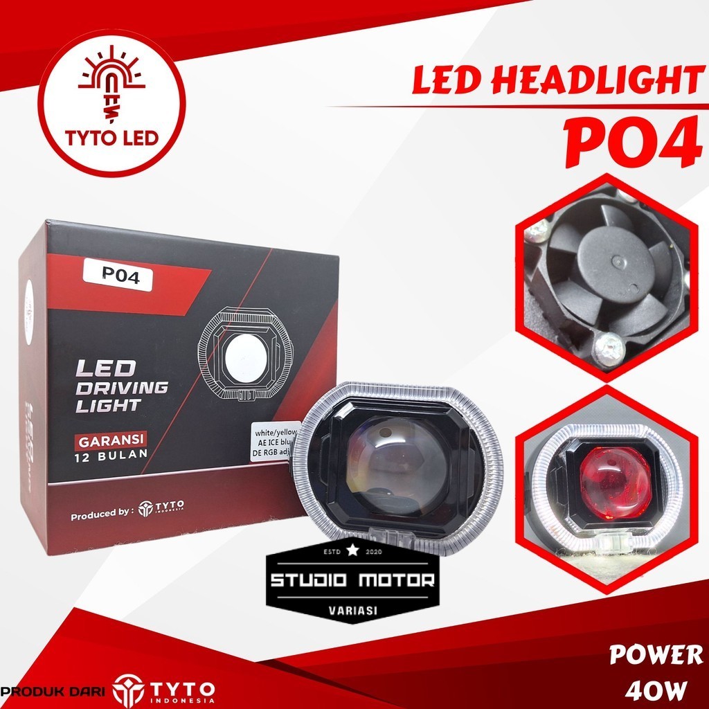 TITO LED P04 โคมไฟบิล 3.5 นิ้ว 40 วัตต์ตาปีศาจ RGB ปรับได้ | Shopee Thailand