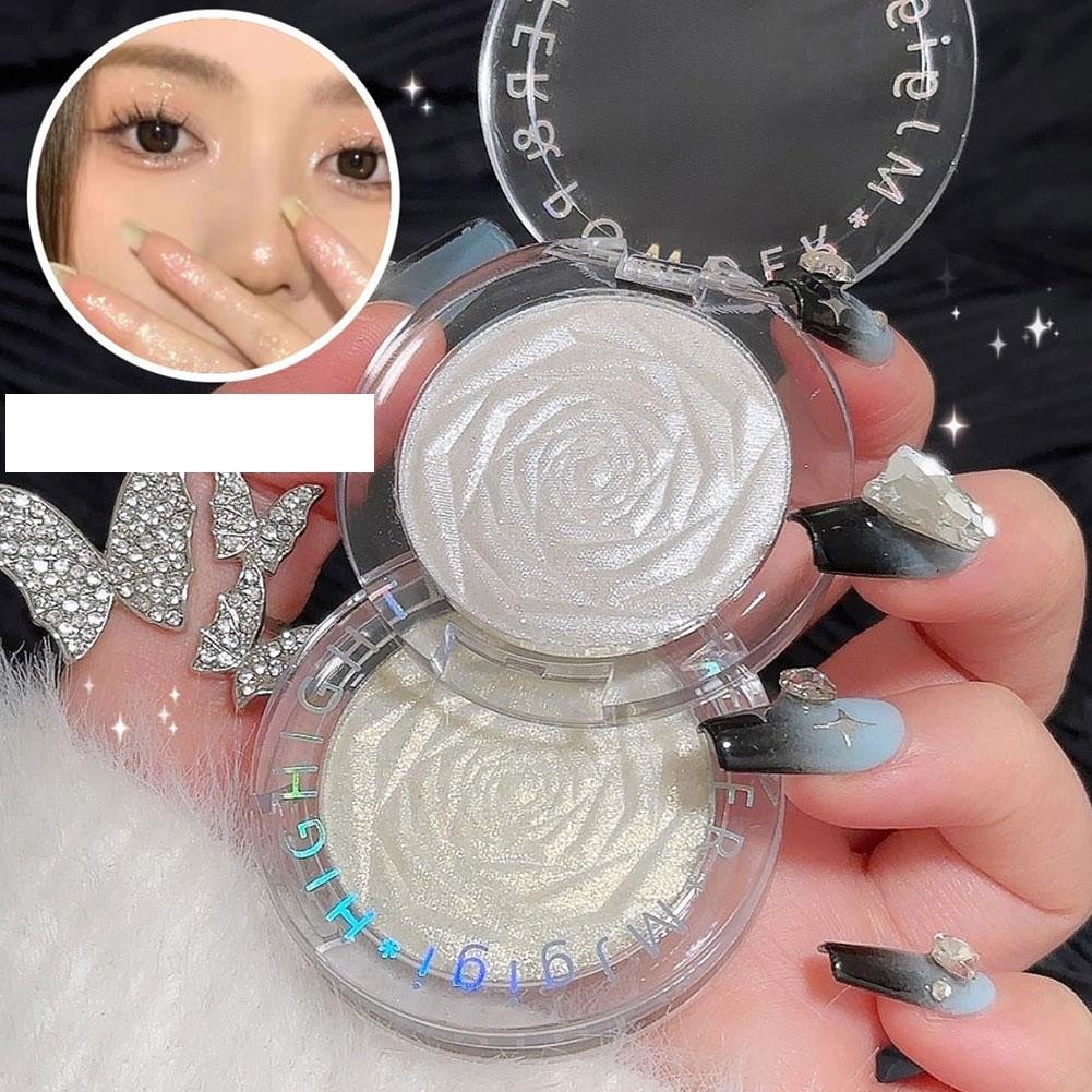 Rose Flower Translucent Highlight Powder Ginger Brightening Glitter ...