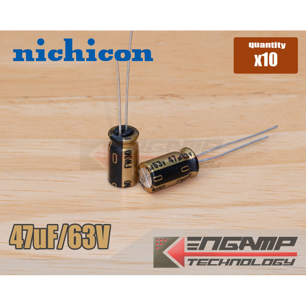 (10ตัว) [E-CAP] 47uF/63V 85ºC Nichicon FW 6.3x11mm P=2.5mm | Shopee ...