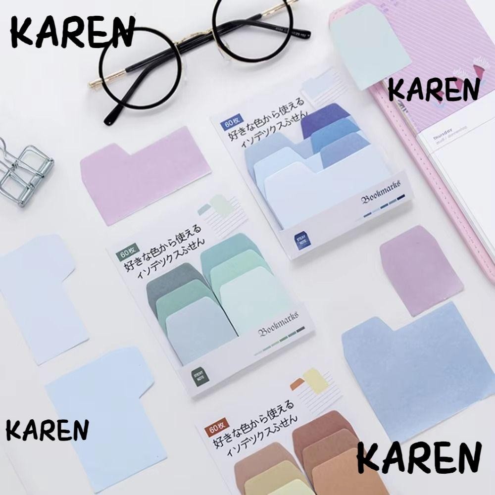 KAREN 60 ชิ้น Sticky Note, แผ่นบันทึกหลายสีไล่ระดับสี, 2025 เครื่องมือ ...
