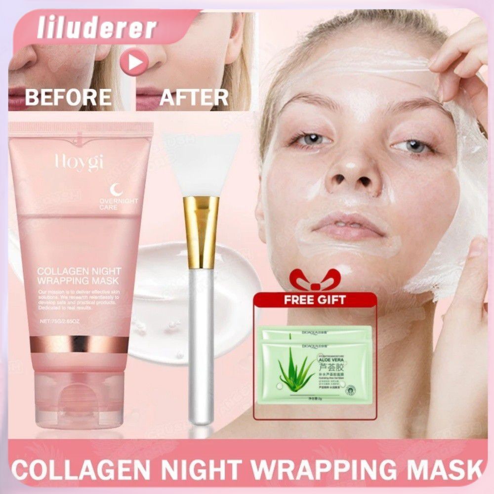 ของขวัญฟรี Hoygi Collagen Night Wrapping Mask Peel Off Deep Cleansing ...
