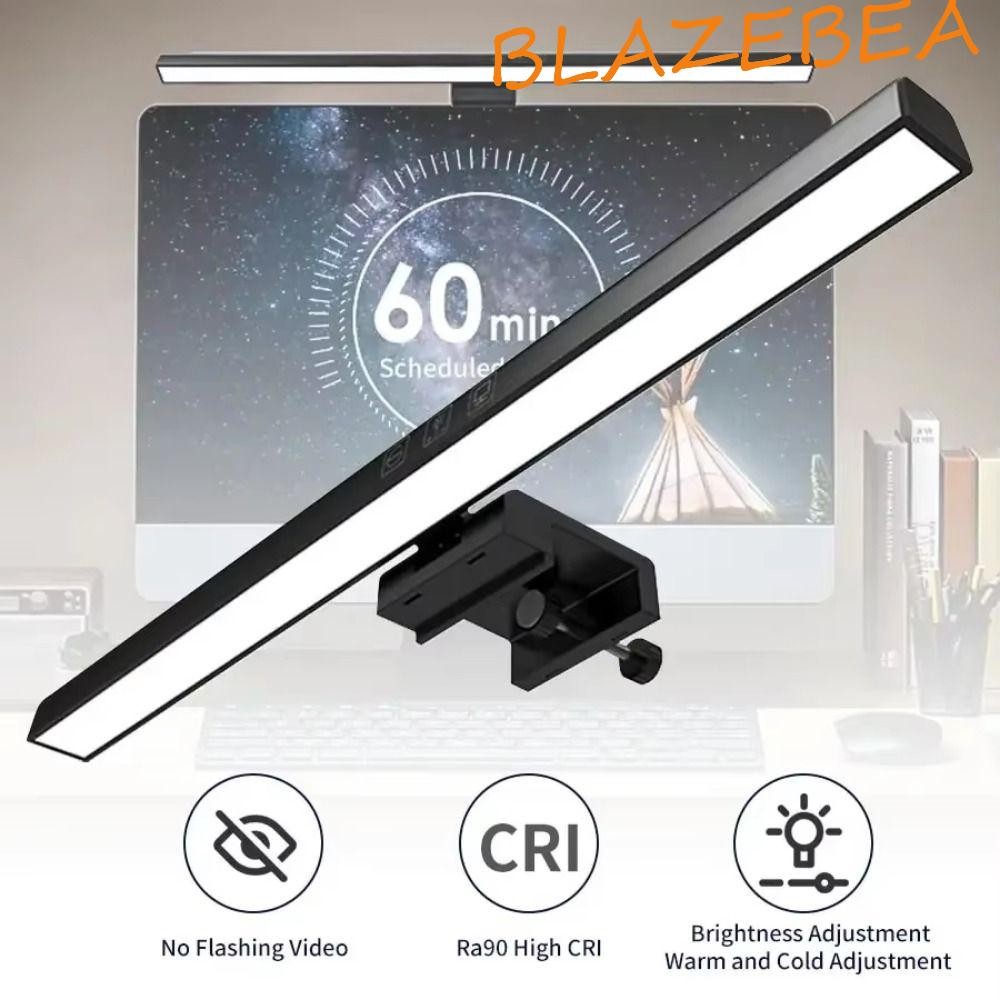 BLAZEBEA ไฟแขวนหน้าจอ, USB Powered Timing Function คอมพิวเตอร์หน้าจอ Light Bar, 33/50 ซม.ป้องกัน ...