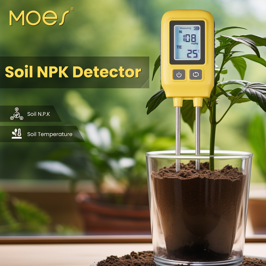 MOES Soil NPK Temperature Sensor Nitrogen Phosphorus Potassium Detector ...