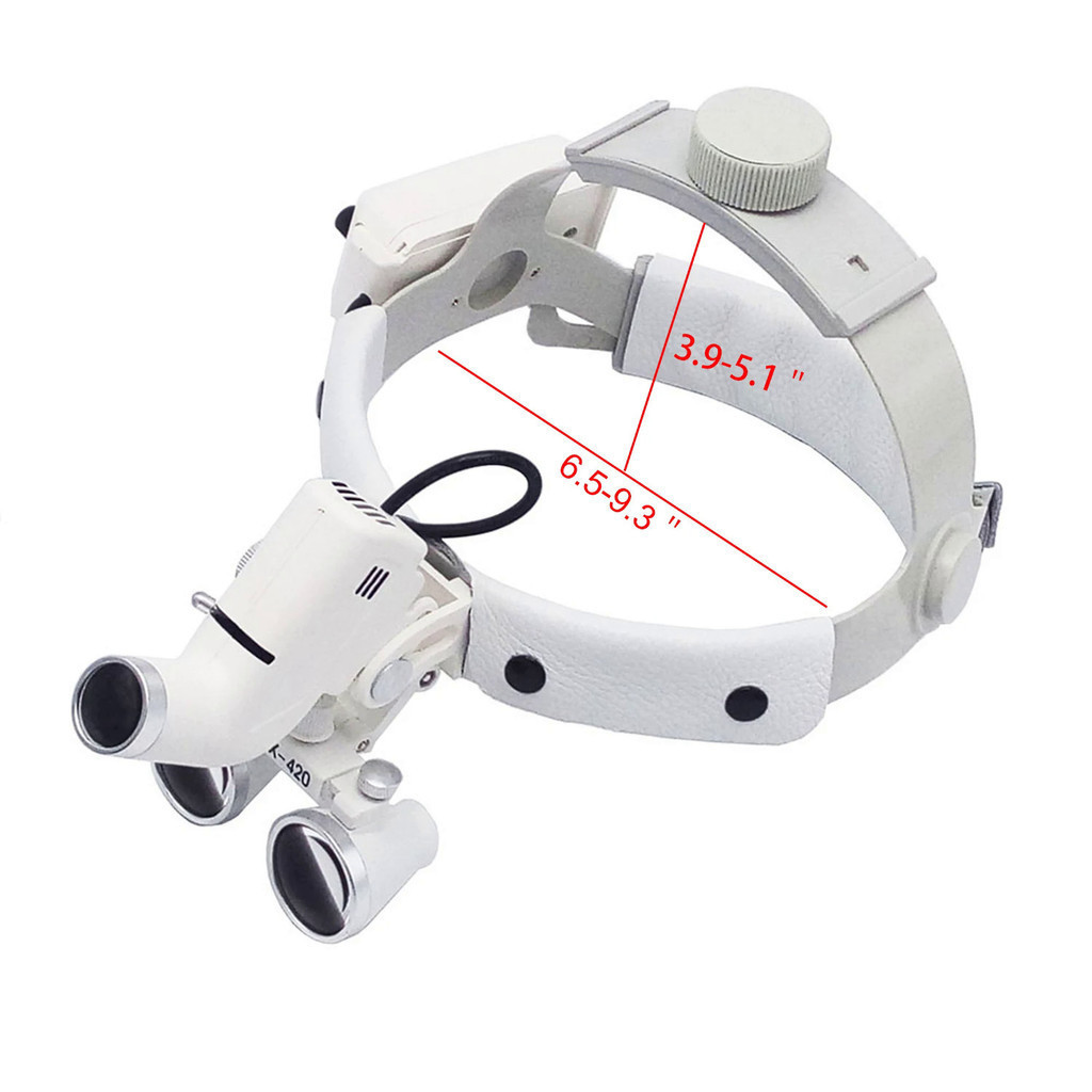 Dental Surgical LED Headlight Headband Binocular Loupes Brightness Spot ...