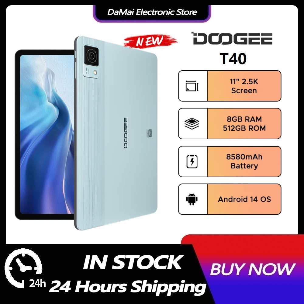 Doogee T40 แท็บเล็ต 11 2.5K จอแสดงผล IPS 20 (8 + 12) GB + 512GB Helio ...