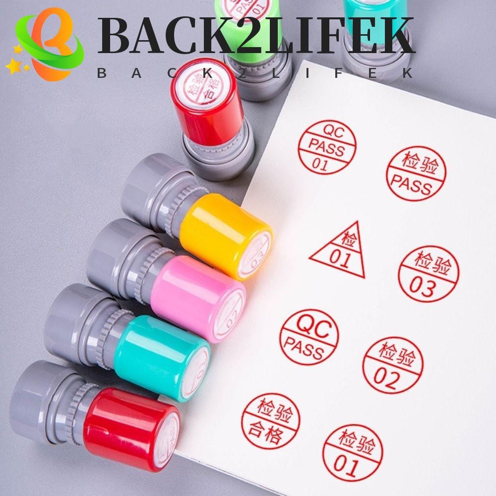 Back2lifek QA QC Inspect Stamp, Self-Inking แกะสลักคุณภาพ PASS Stamp, แบบพกพา IQC เวลา- ประหยัด ...