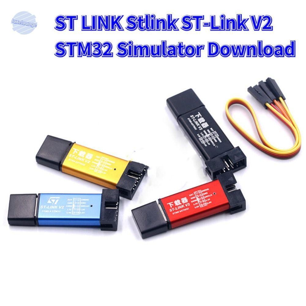 Luxelunge STM32 จําลอง, ST Link Stlink สีสุ่มดาวน์โหลดโปรแกรมเมอร์, DuPont Line ST-Link V2 STM8 ...