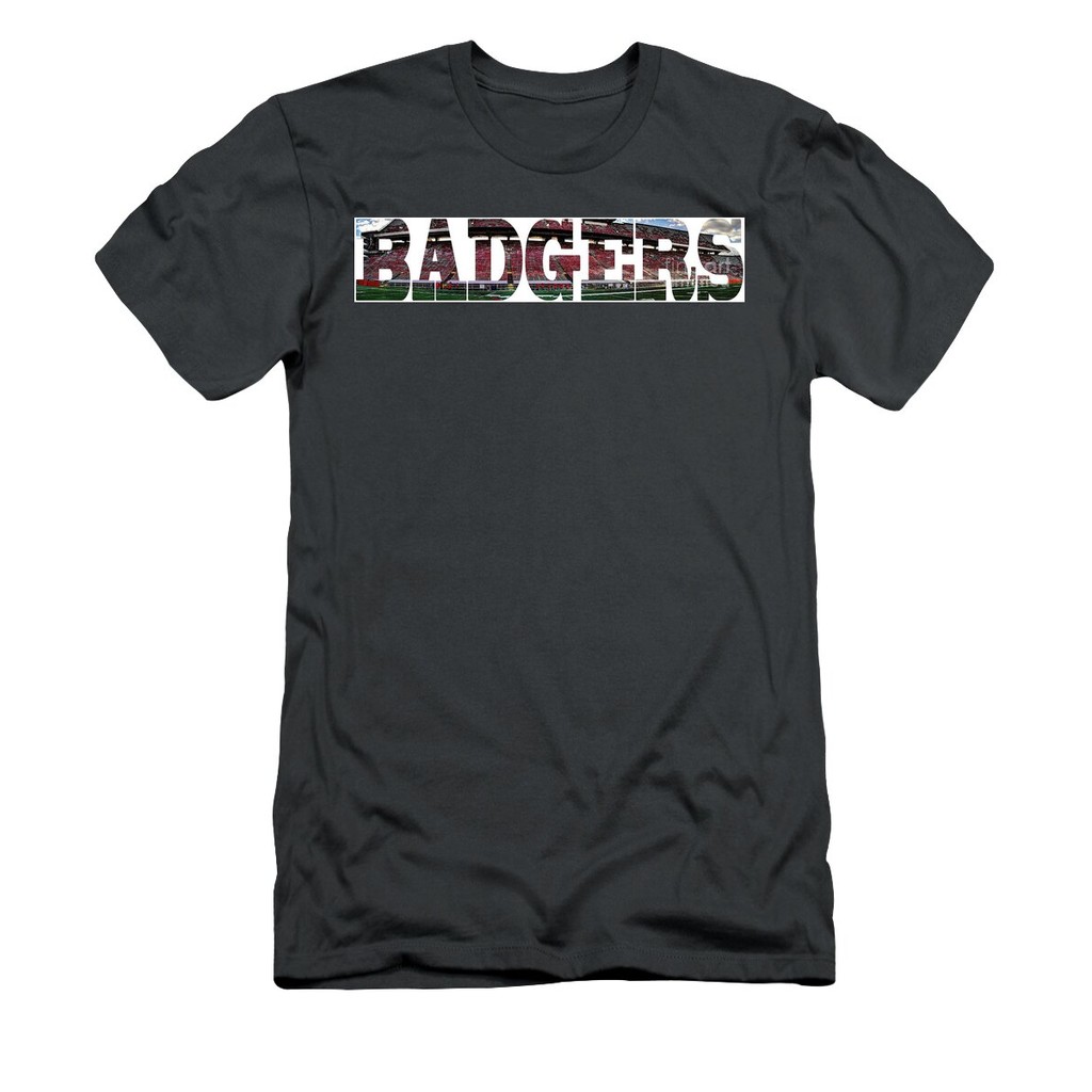 เสื้อยืด Vintage Word Art... Badgers T-Shirt แท้ Cotton 100% คอกลม ...
