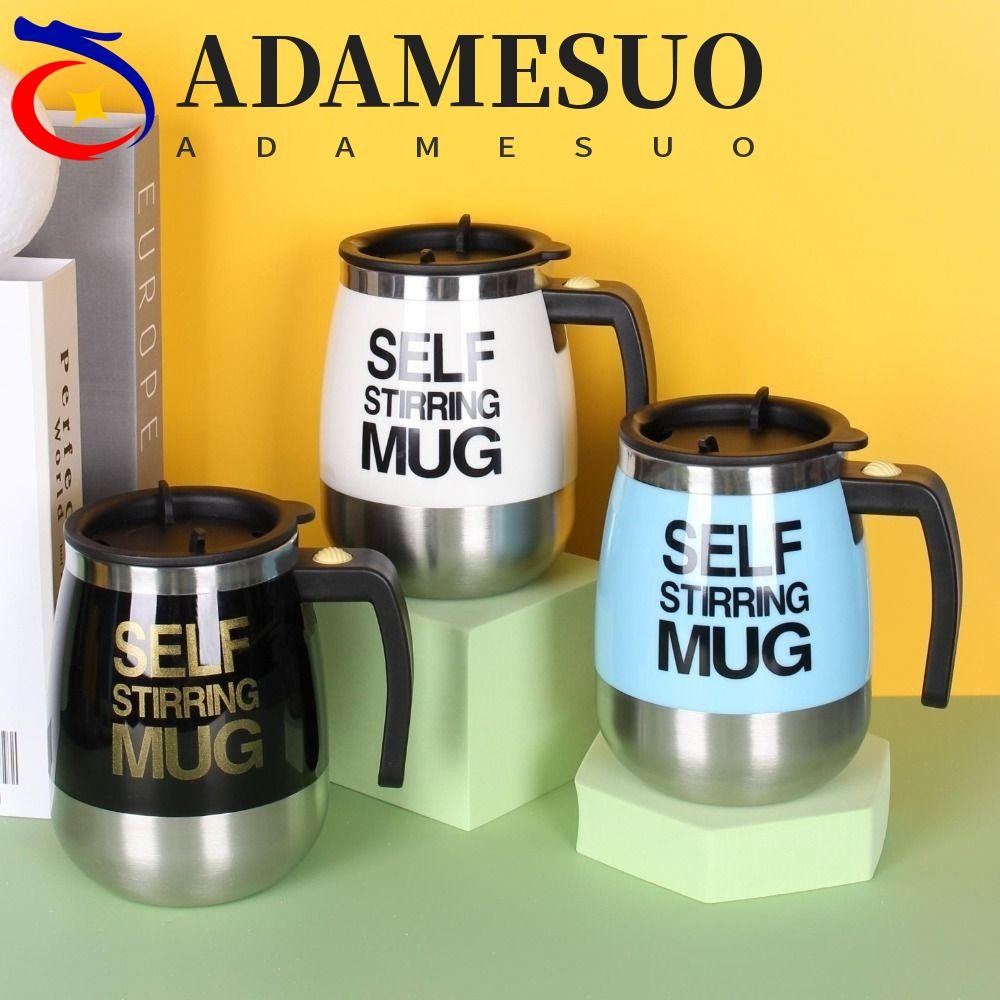ADAMESUO แก้วกวนด้วยตนเอง, ถ้วยผสมไฟฟ้า 450 มล., สแตนเลสอัตโนมัติแบบพกพา Creative Lazy Mixer Tea ...