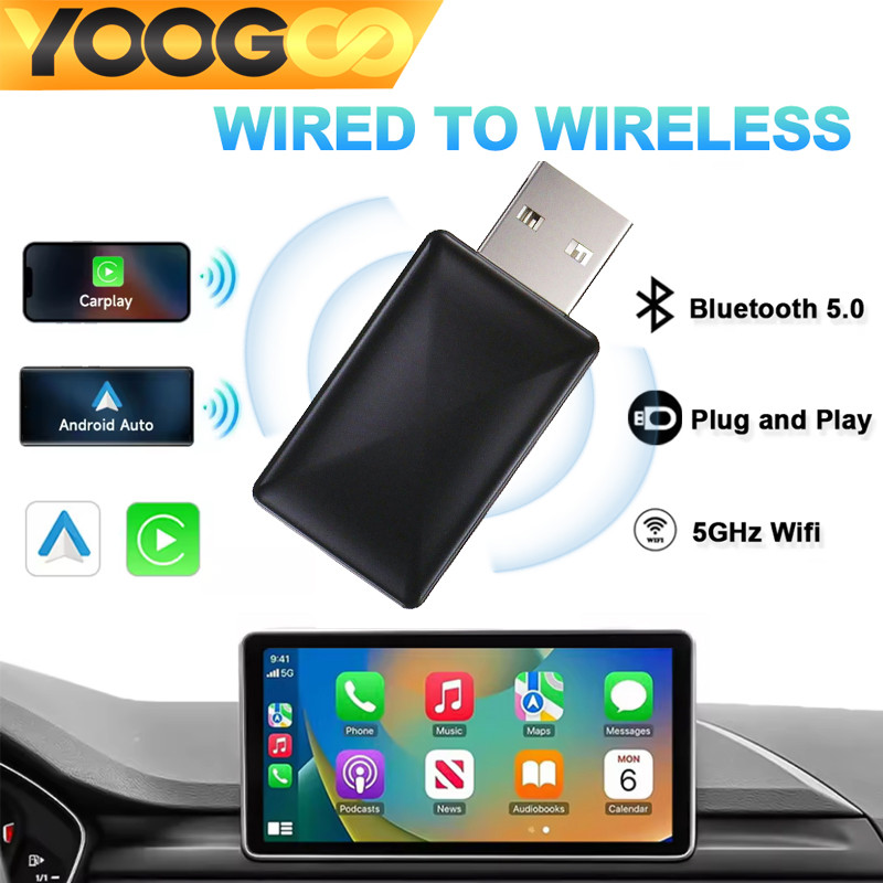 อะแดปเตอร์สมาร์ทมินิกล่อง Wireless CarPlay Plug Play Android auto ไร้ ...