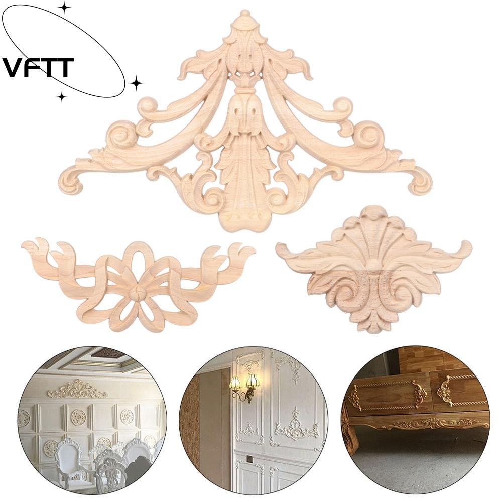 Vftt 1 ชิ้นไม้แกะสลักหลายสไตล์ชิ้นส่วนเฟอร์นิเจอร์ผนังประตูมุม ...