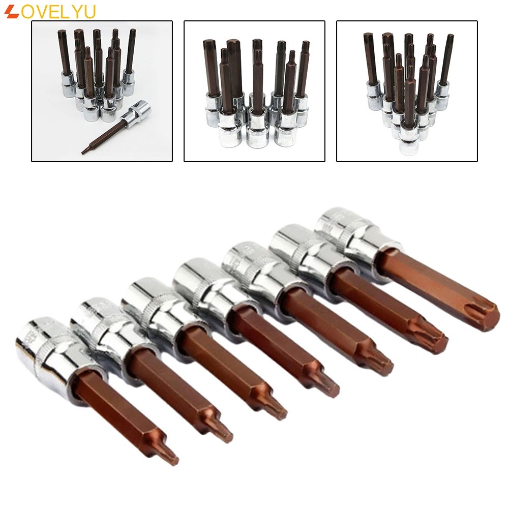 [LOVELYU] 1/2 Torx Star Bit Socket 100L สําหรับแรงบิด Spanner Ratchet Socket ประแจ T20-T55 ...