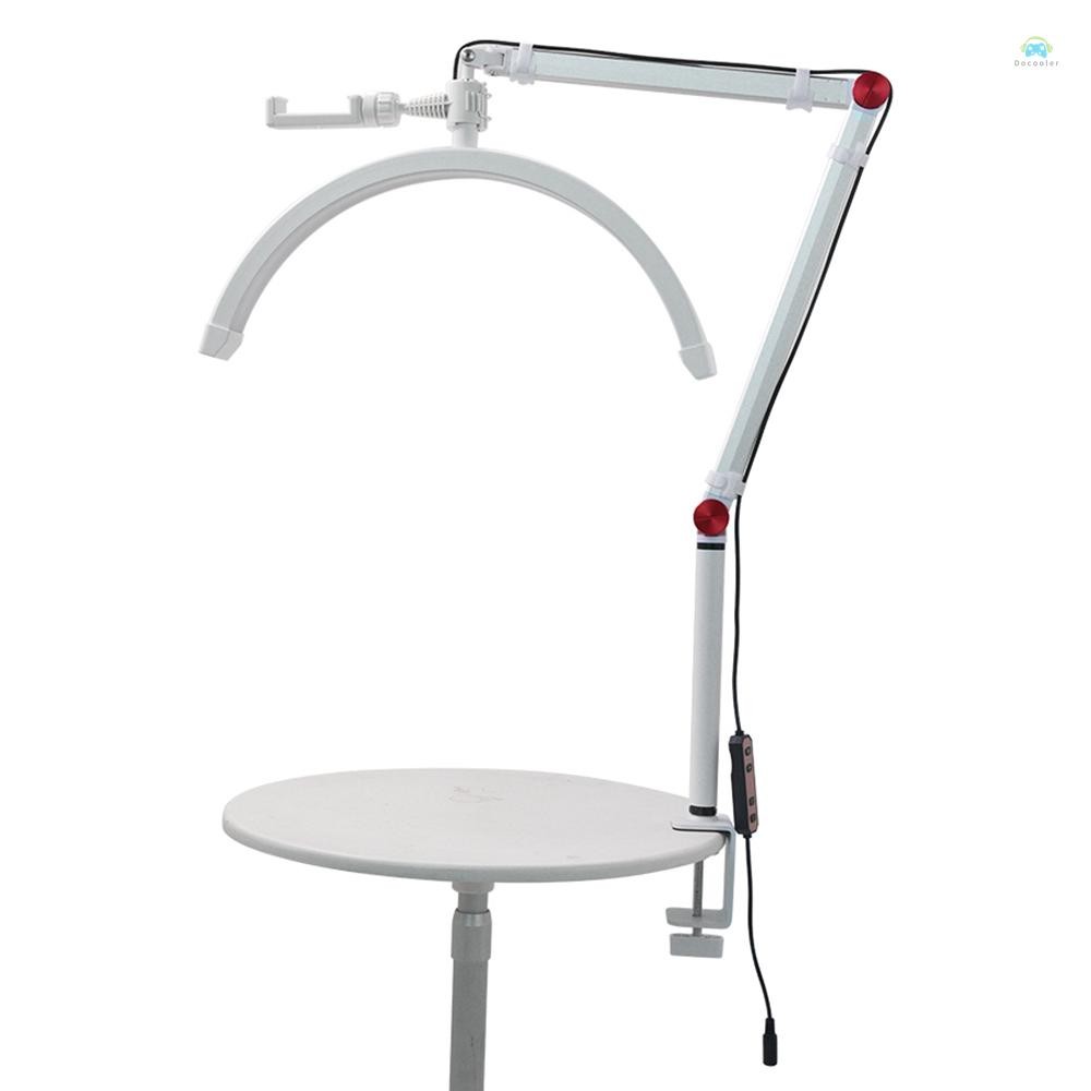 Yb2 ฟลัดไลท์ Andoer HD-M3X Pro 16in เดสก์ท็อปไฟ LED ครึ่งดวงจันทร์รูปเติมแสง 3000K-6000K หรี่แสง ...