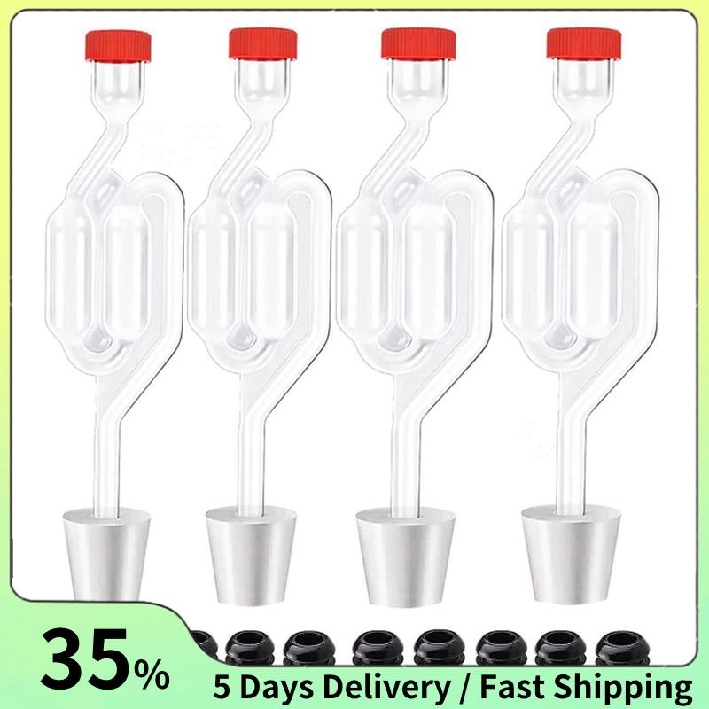 S-shape Airlocks Homebrew Bubble Airlock Carboys Stopper & Fermenter ...
