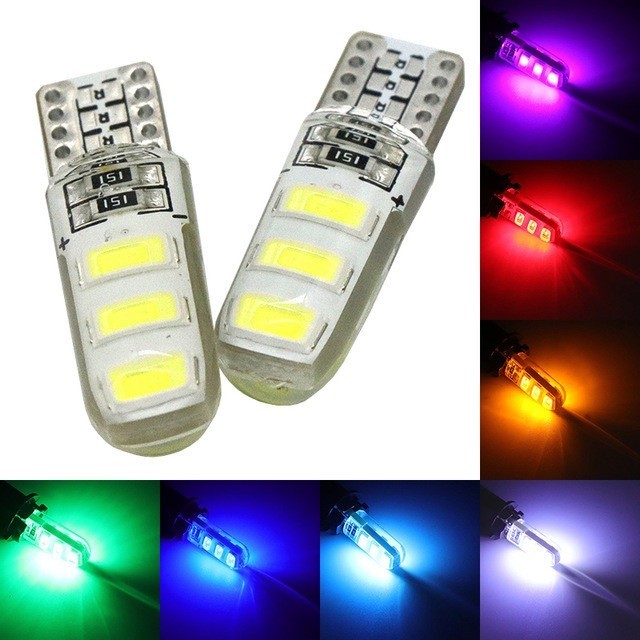 HEXMA มาใหม่ ไฟหรี่ (1ชิ้น) ไฟส่องป้ายทะเบียน T10/W5W LED 4014CHIPS 26SMD มีหลายสีให้เลือก DC ...