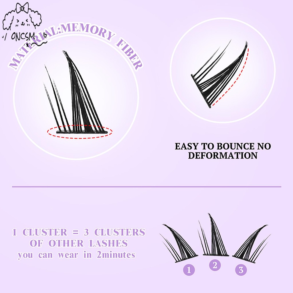 Black Natural Lash Clusters แต่ละ Lashes Cluster Eyelash Extensions ...
