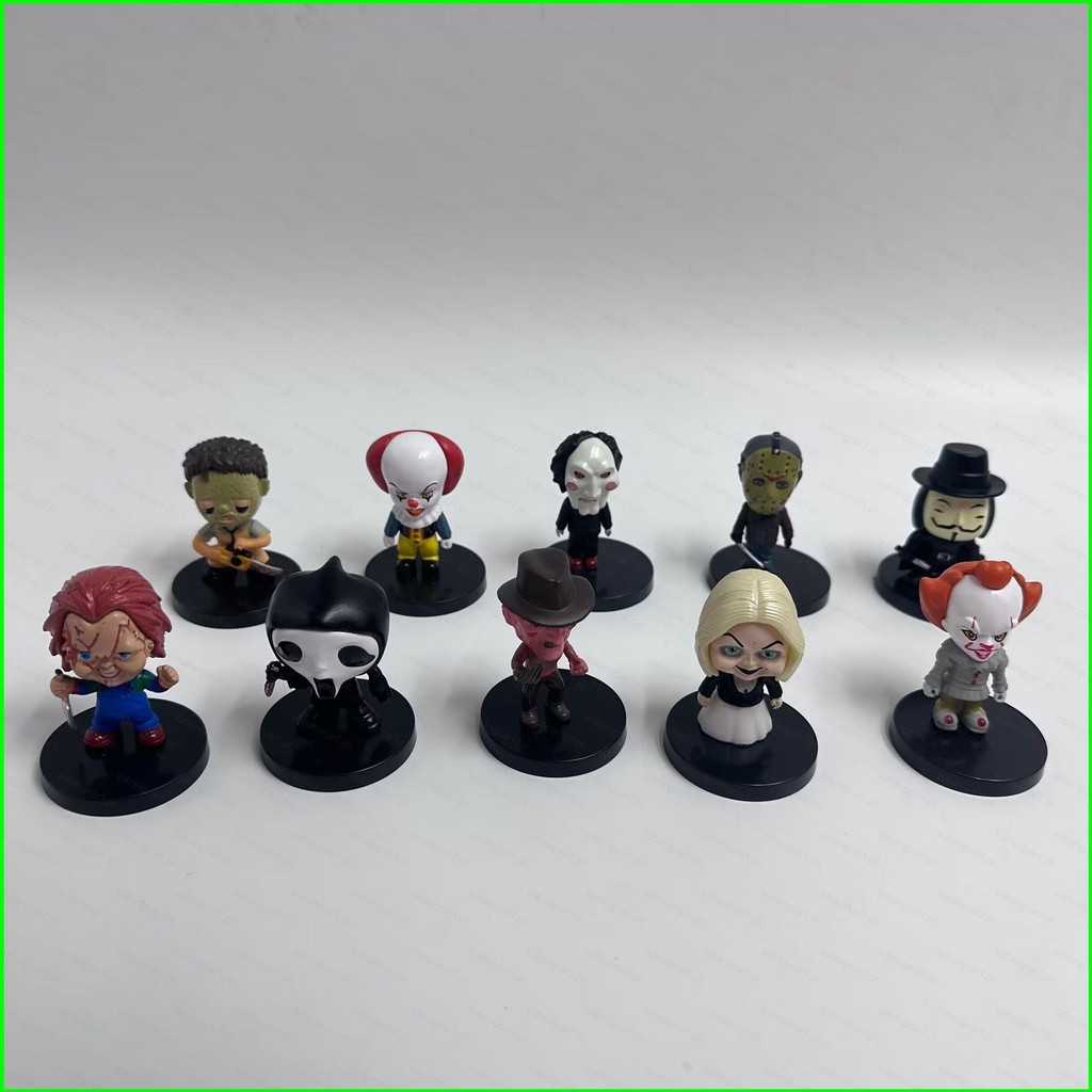Yb1 10 ชิ้น Childs Play Action Figure Chucky Clown ghost เจ้าสาวสยอง ...
