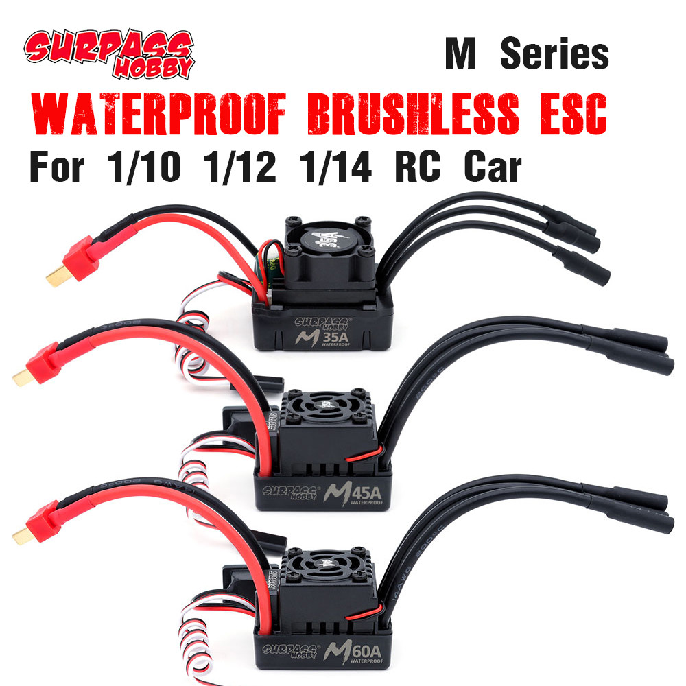 Surpass Hobby M35A M45A M60A ESC แบบไม่มีแปรง 2-3S ในตัว BEC กันน้ํา ...