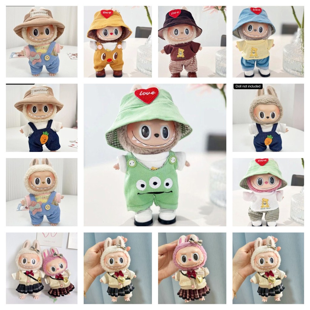 OML 17 ซม.มินิตุ๊กตาPlushเสื้อผ้าชุดอุปกรณ์เสริมเกาหลีKpop Exo Labubu ...