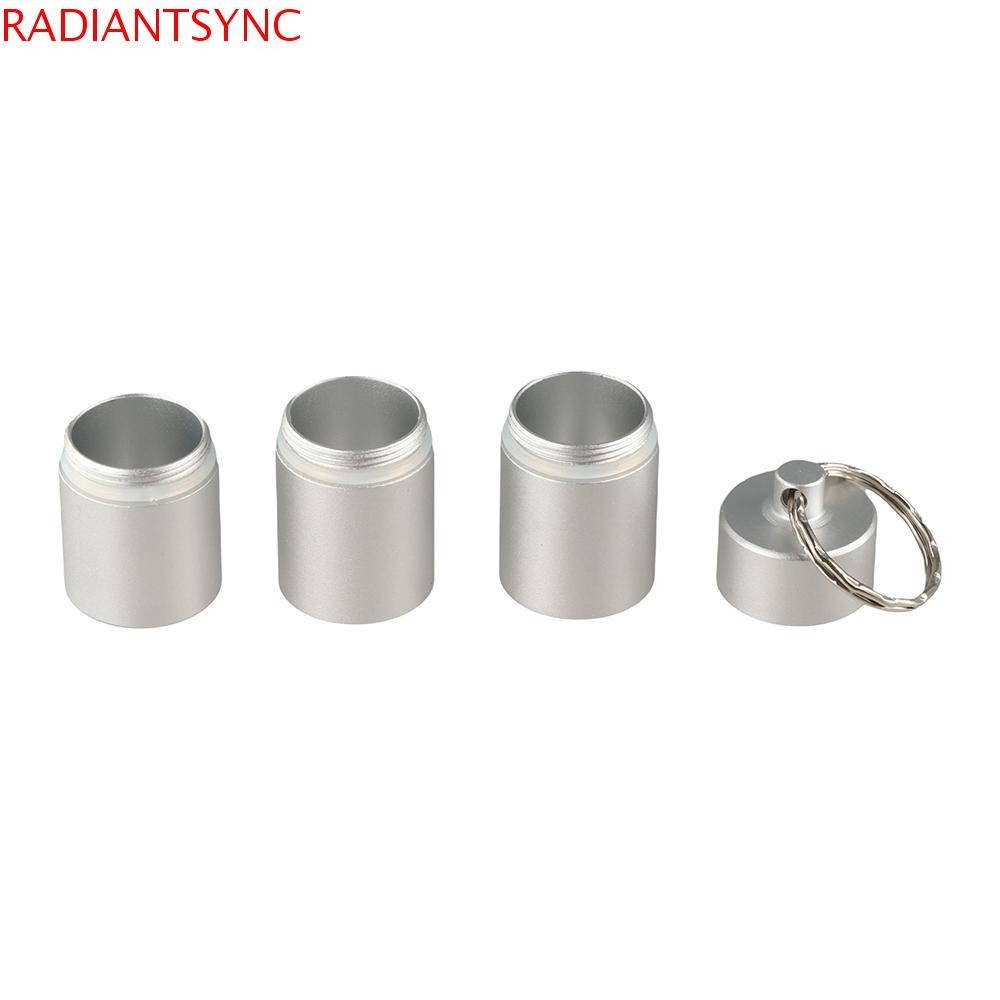 Radiantsync กล่องยาพวงกุญแจกล่องยากลางแจ้งสแตนเลสปิดผนึกช่องกล่องเก็บหลายชั้นขวด | Shopee Thailand