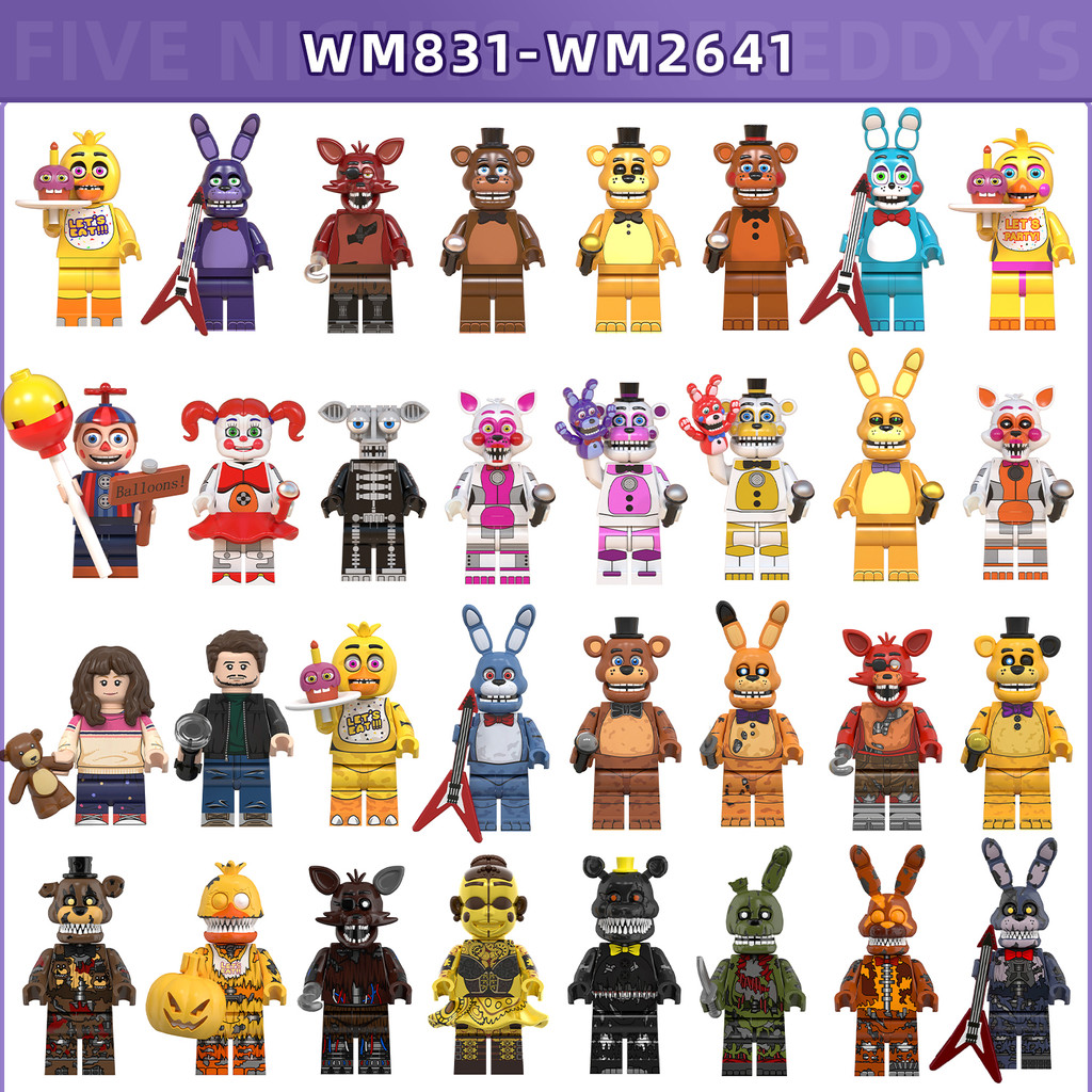ห้าคืนที่ Freddys Building Blocks Chica Bonnie Fox Clockwork บอลลูน ...