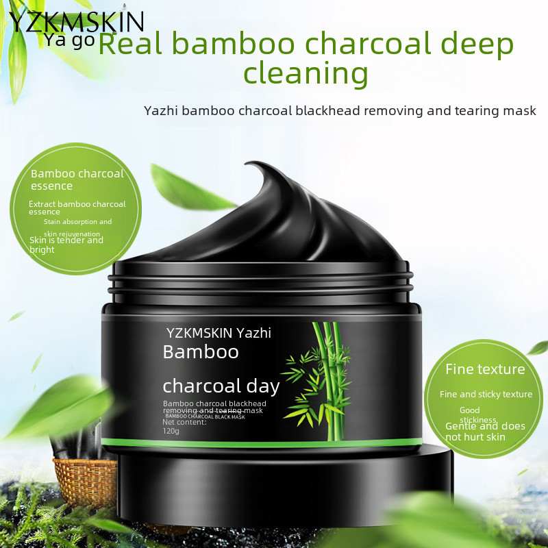 Yazhi Bamboo Charcoal Blackhead and Tearing Mask เพื่อขจัดสิวและสิ่ง ...