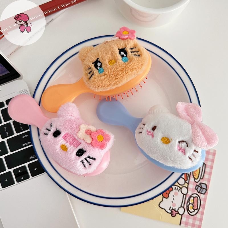 Grl แฟชั่น Hello Kitty นวดมือถือถุงลมนิรภัยหวี Sanrio อะนิเมะตุ๊กตานวด ...