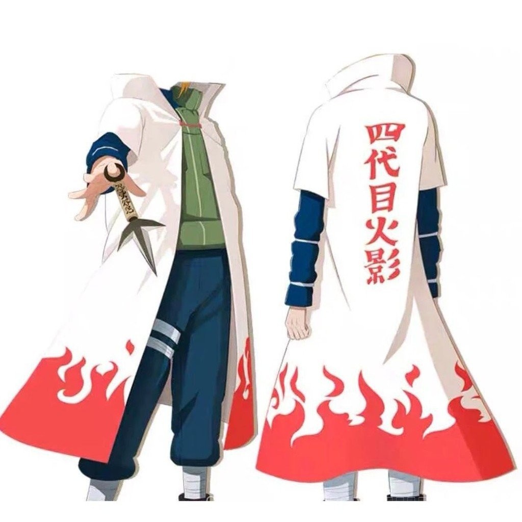 [ในสต็อก ขายร้อน] เสื้อคลุม Hokage ที่สี่ของ Naruto ชุดคอสเพลย์ ...