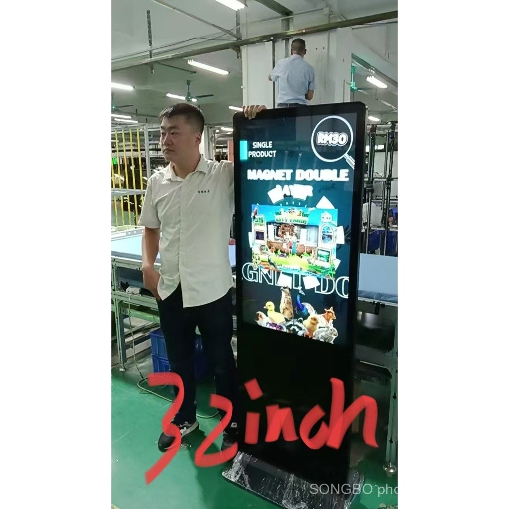 LCD ตั้งพื้นในร่มแนวตั้ง Totem โฆษณาป้ายโฆษณาดิจิตอลเชิงพาณิชย์และแสดงเครื่องเล่นวิดีโอ BIX5 ...